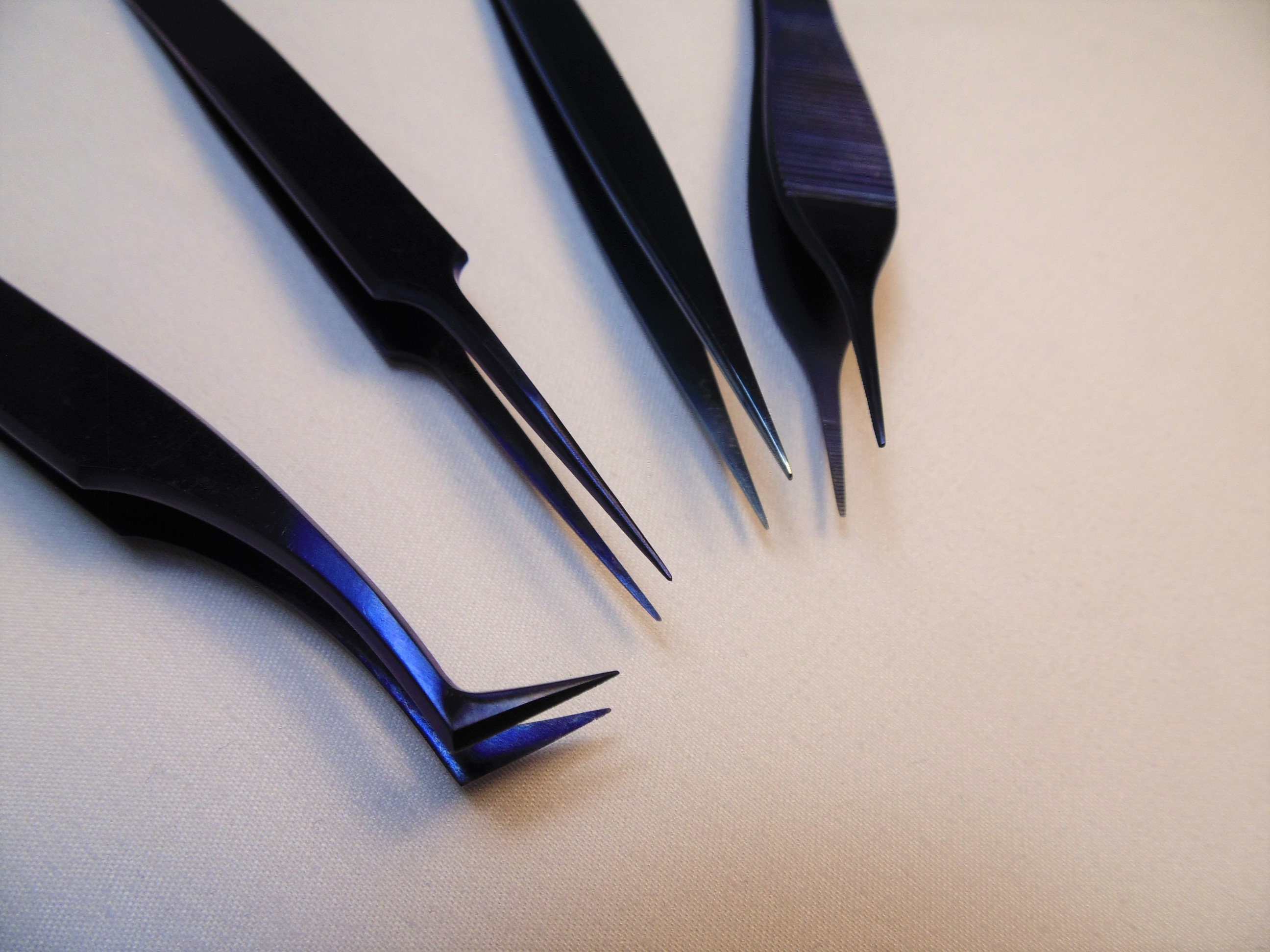 Titanium Tweezers Set of 4 - Etsy
