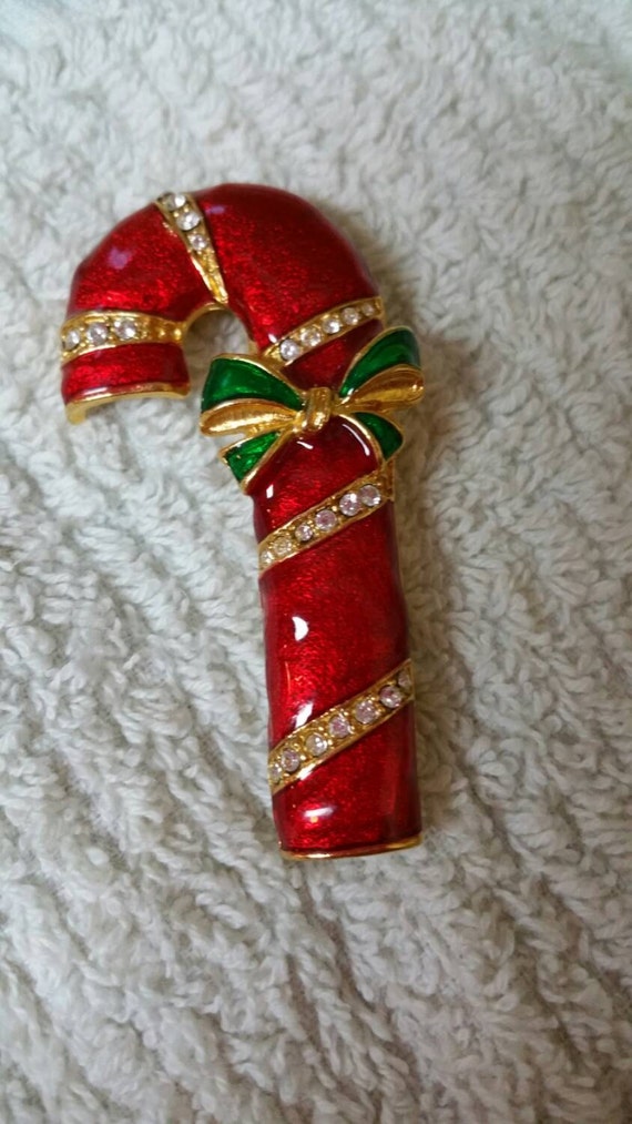 Wonderful Candy Cane Holiday Pin. | Etsy