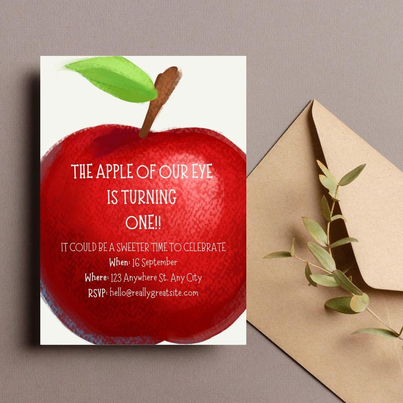Apple First Birthday - Etsy