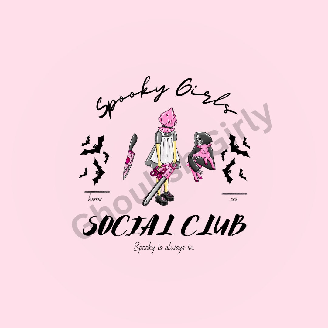 Spooky Girls Social Club With Bats PNG and SVG - Etsy