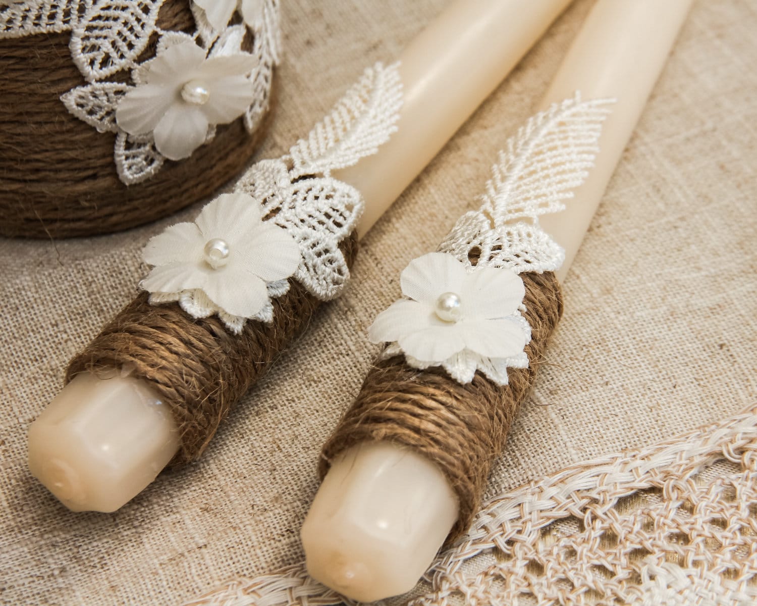 Rustic Wedding Candles Rustic Unity Candle Set Wedding Unity | Etsy