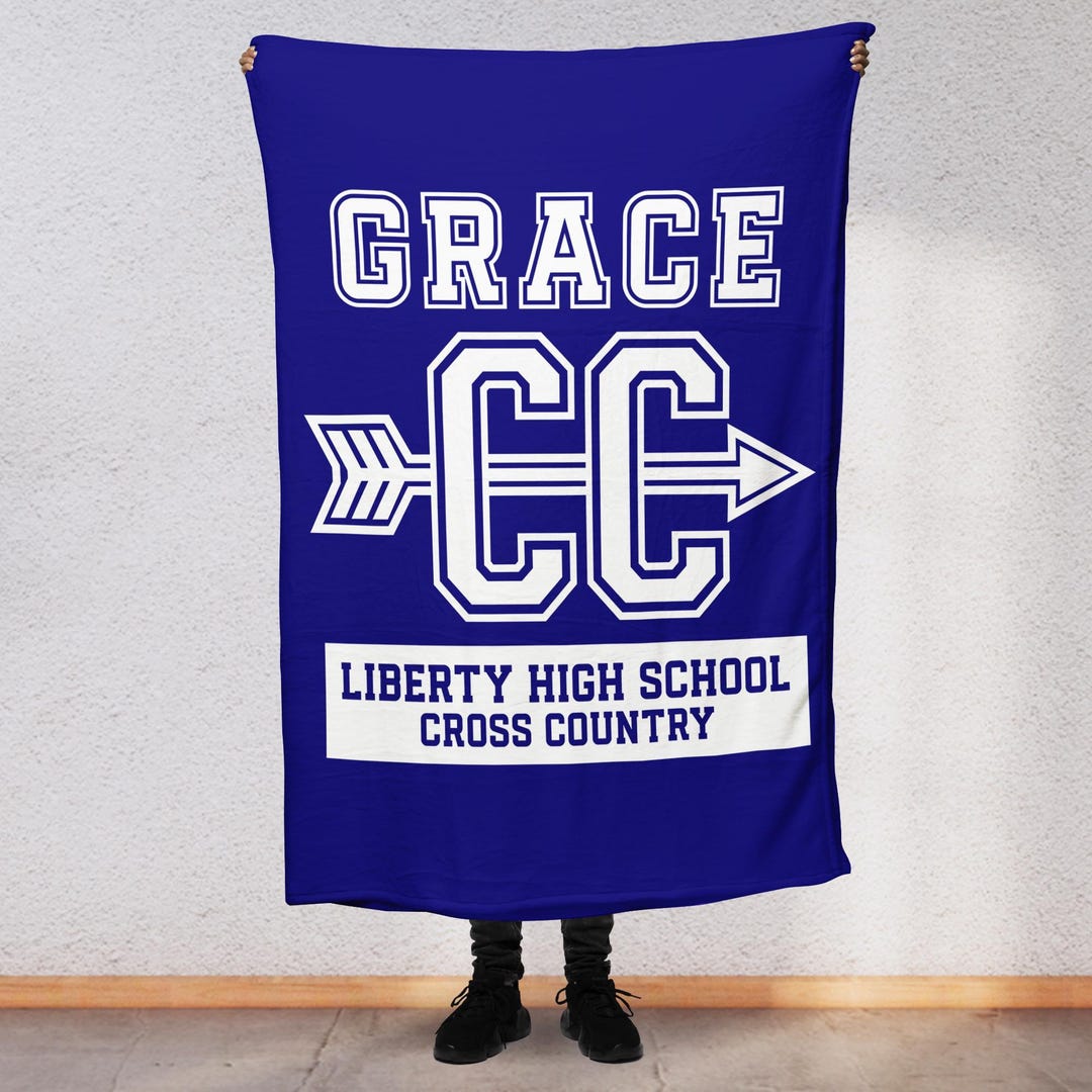 Personalized Cross Country Blanket, Custom Name, Senior Night, XC Arrow ...