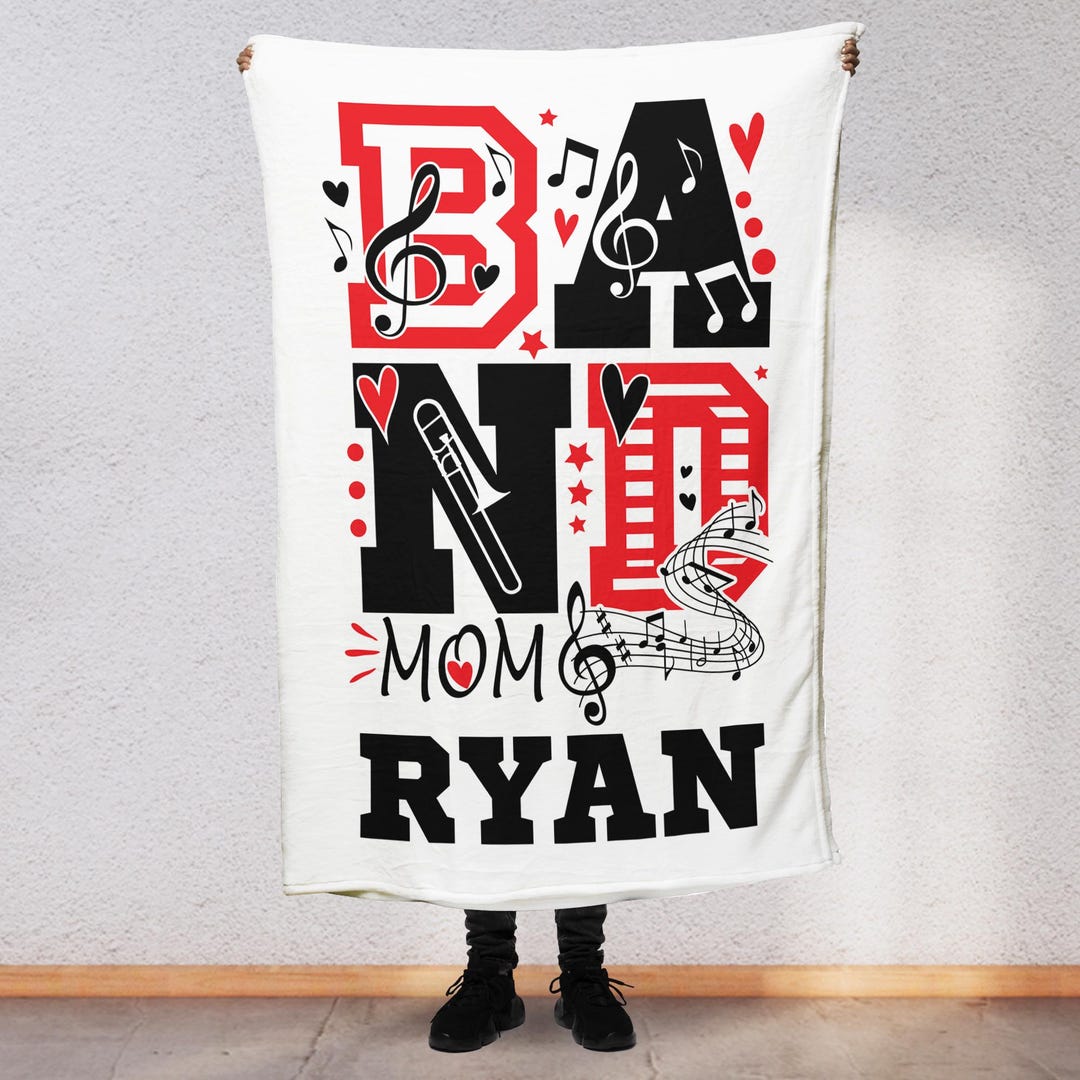 Custom Music Blanket, Marching Band, Orchestra, Personalized Name ...