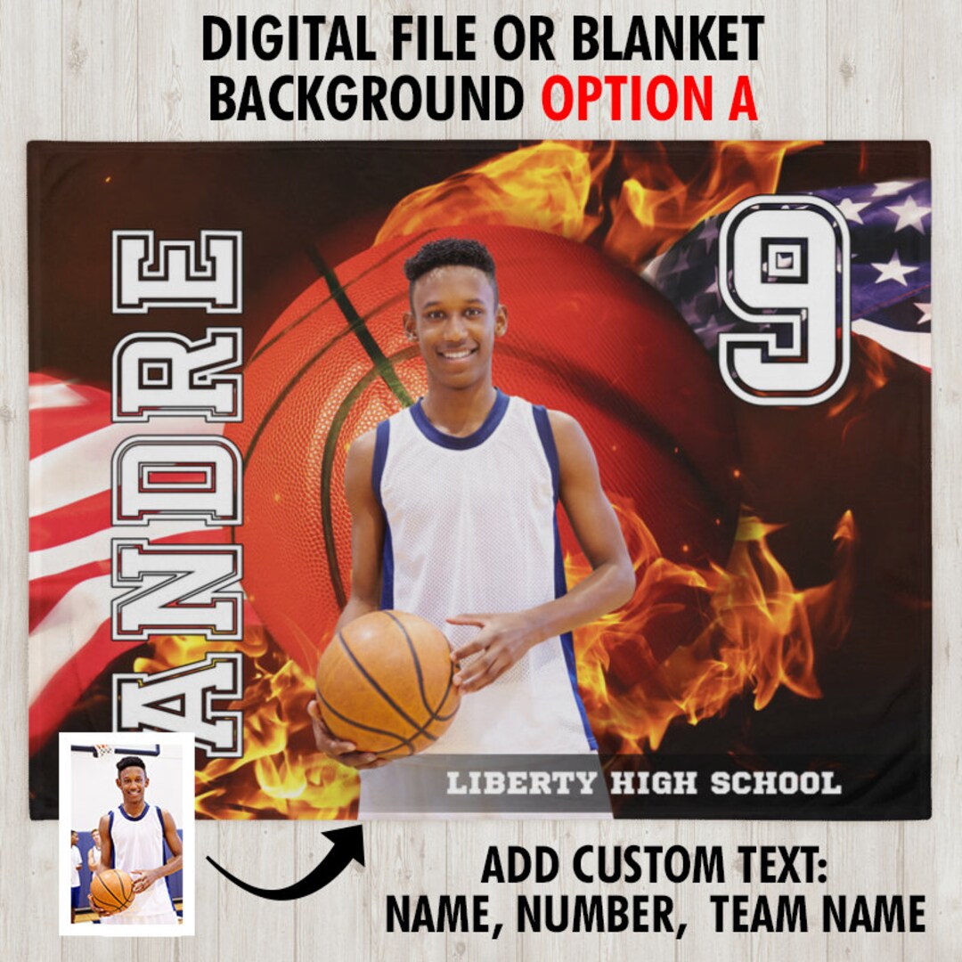 Custom Basketball Photo Backdrop, Personalized Name, Team, Memory End ...