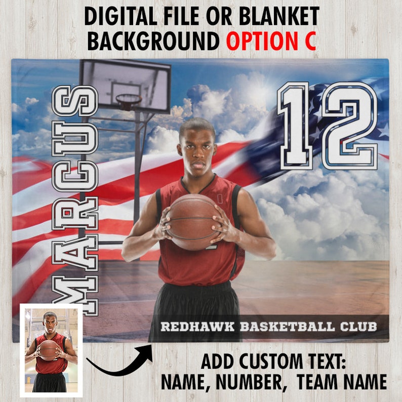 Custom Basketball Photo Backdrop, Personalized Name, Team, Memory End ...