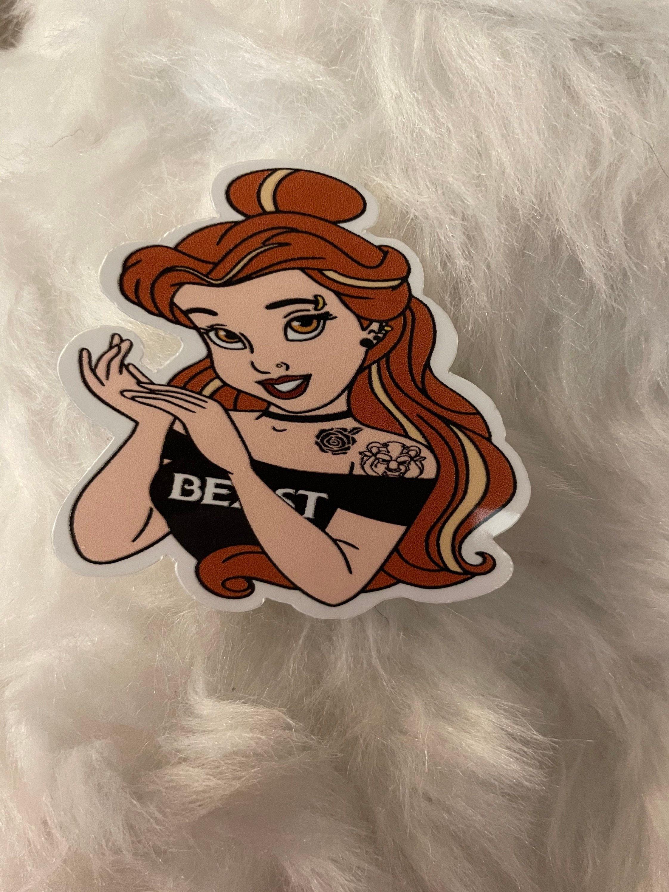 Goth Disney Princess Waterproof Sticker. Tattoo. Disney Tattoo - Etsy