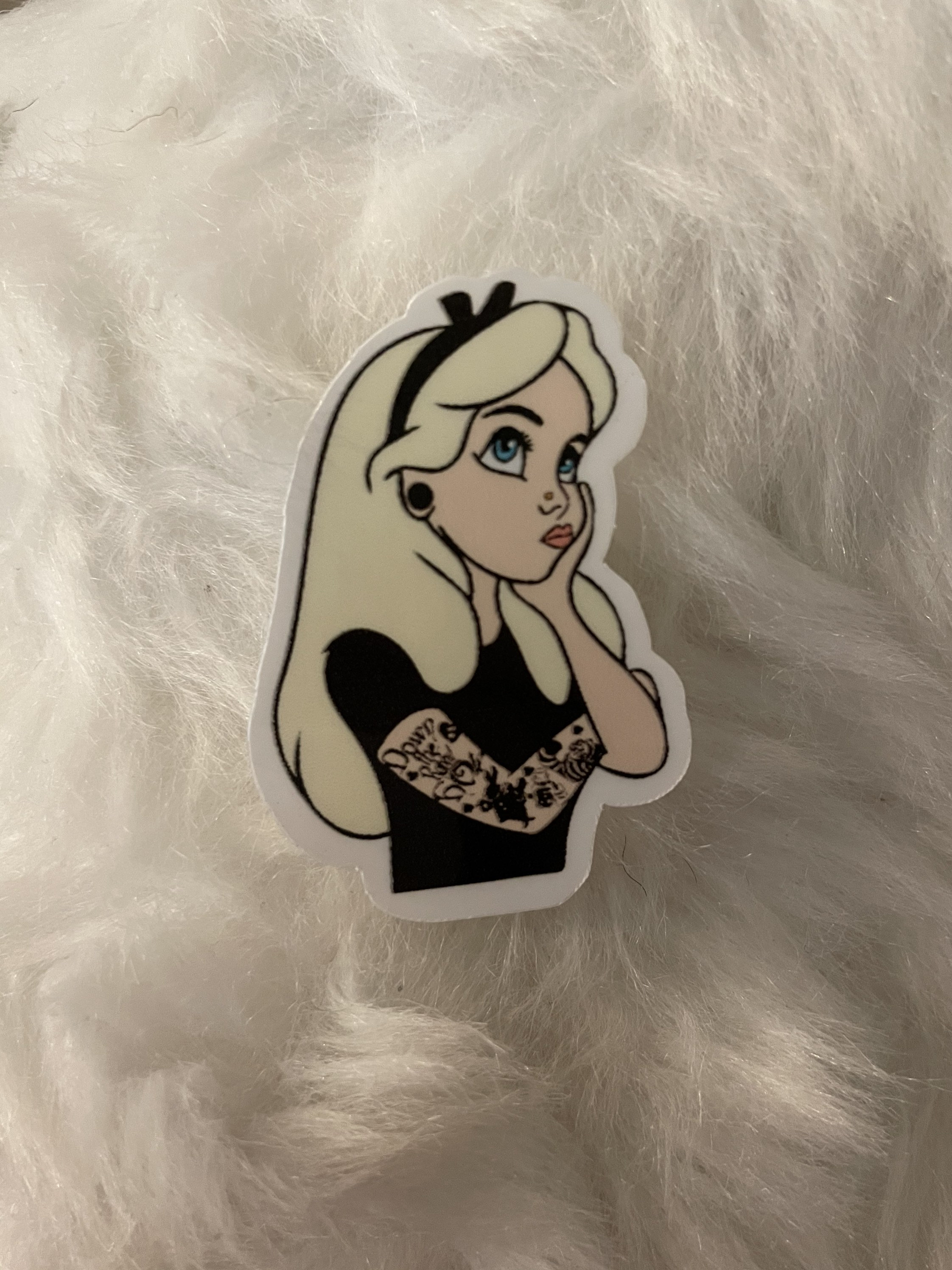 Goth Disney Princess Waterproof Sticker. Tattoo. Disney Tattoo - Etsy