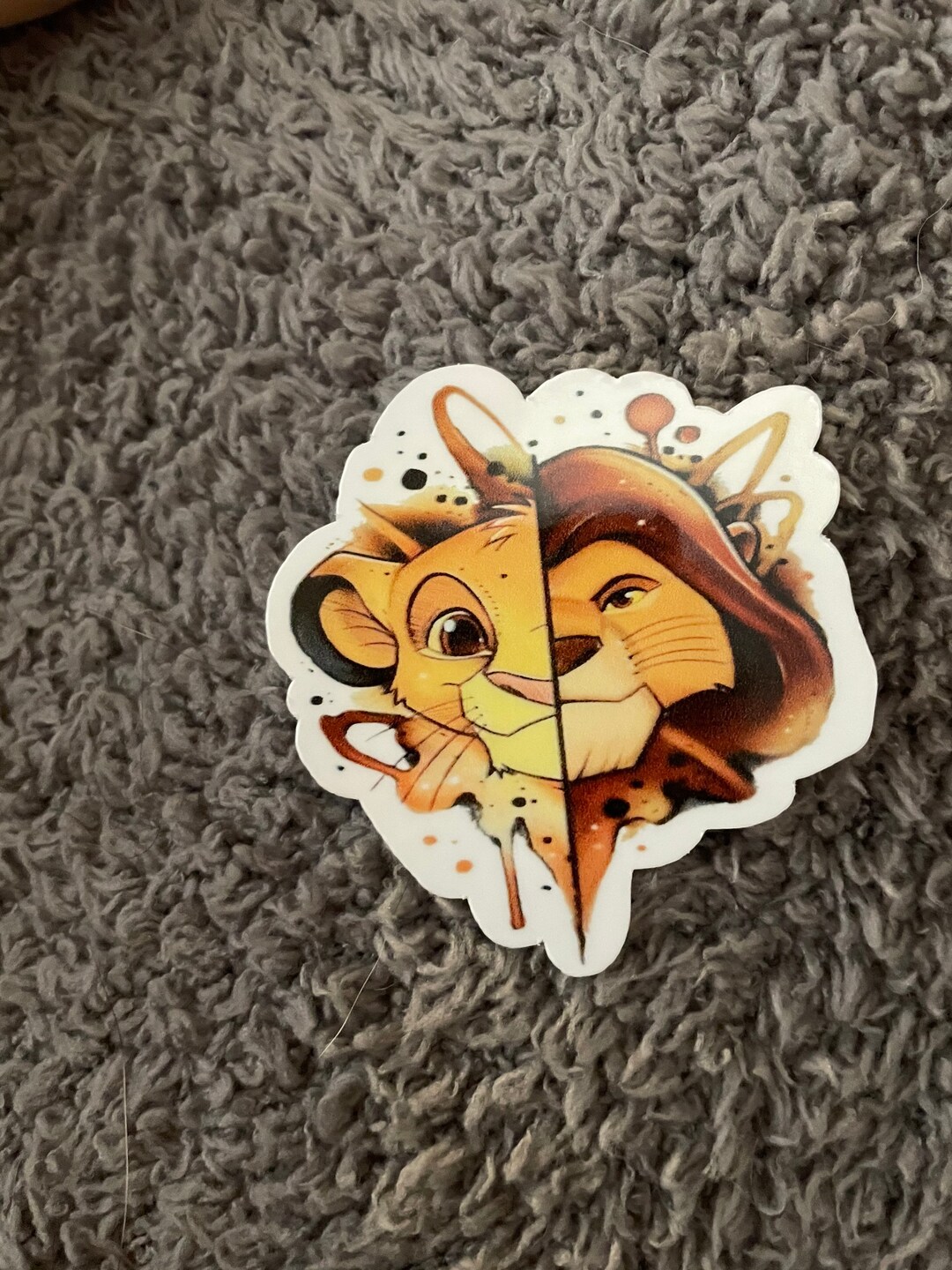 Simba Mufasa Watercolor Waterproof Sticker. Simba. Mufasa. - Etsy