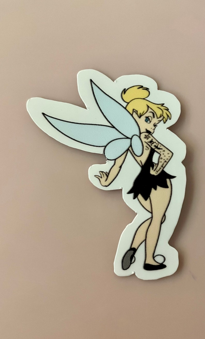 Goth Tinkerbell Waterproof Sticker. Tattoo Tinkerbell. - Etsy