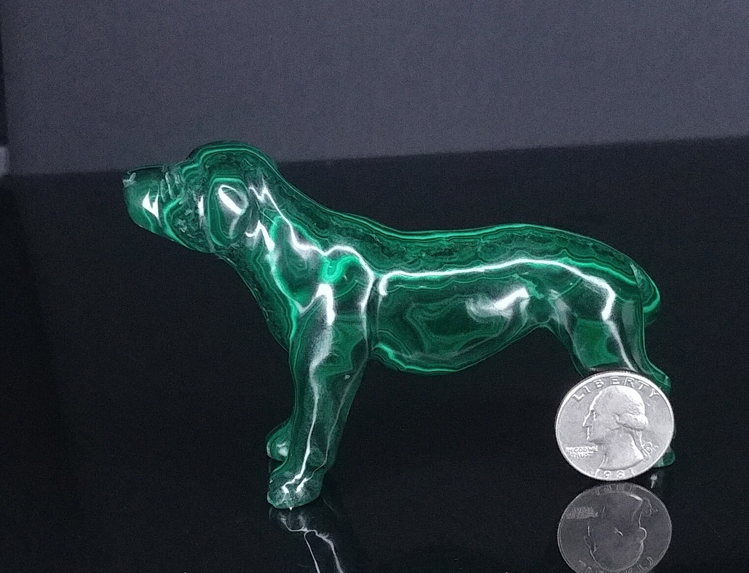 Malachite Dog - Etsy
