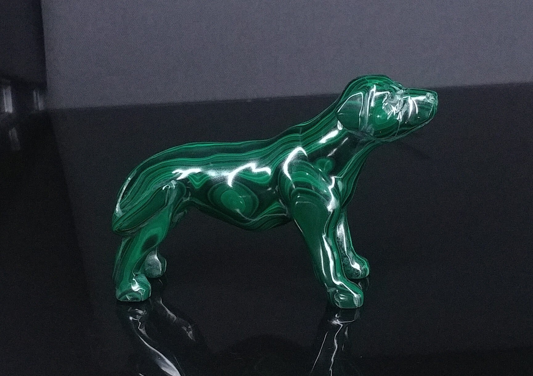Malachite Dog - Etsy