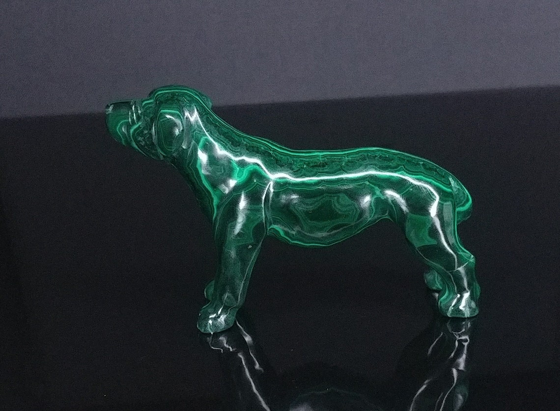 Malachite Dog - Etsy
