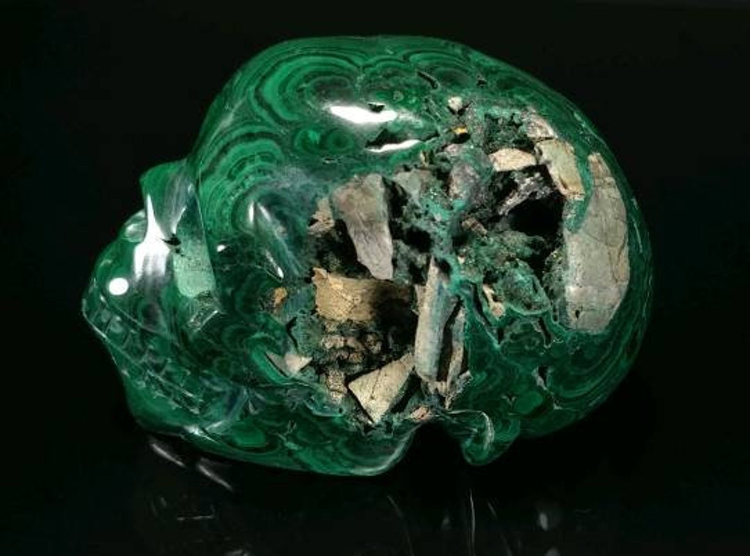 Malachite Skull - Etsy