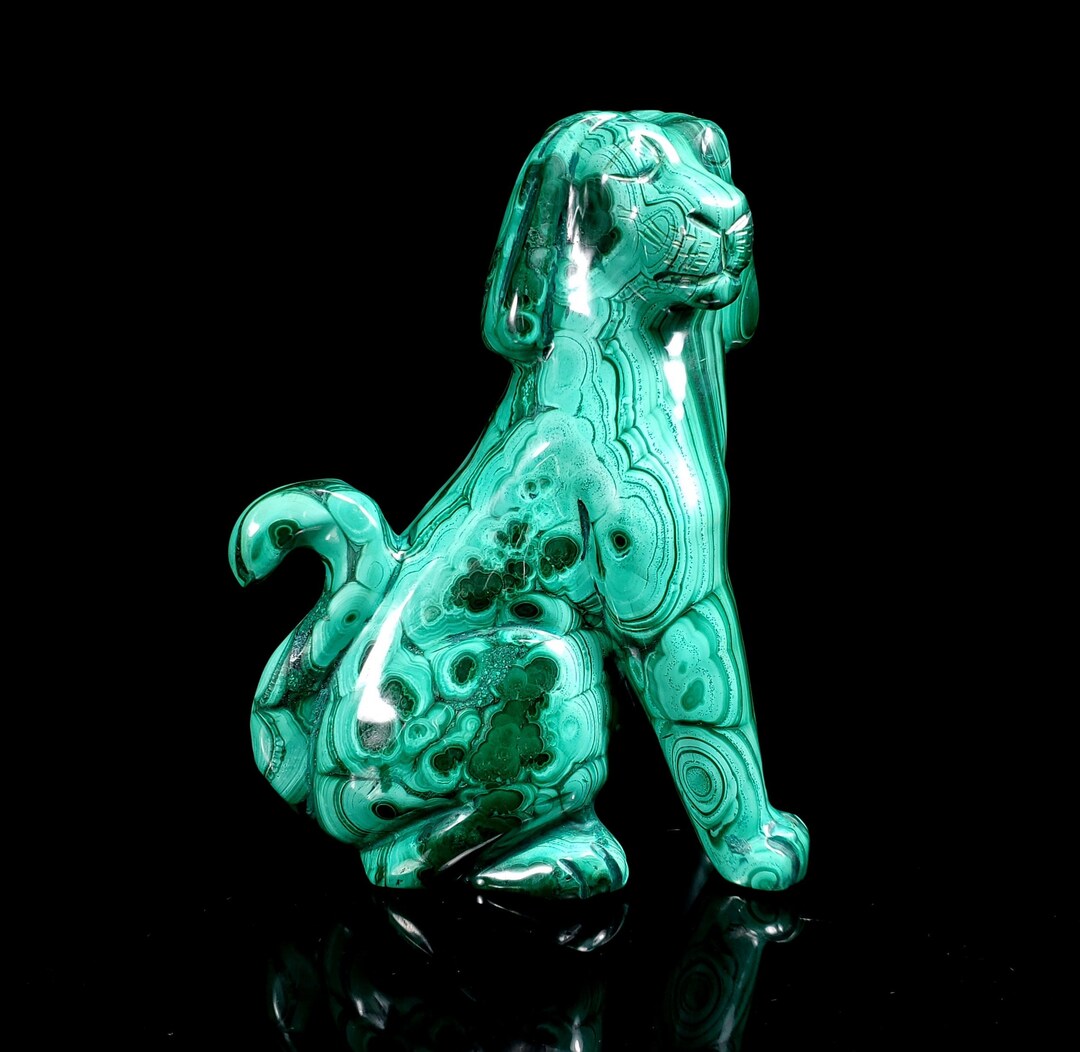 Malachite Dog - Etsy