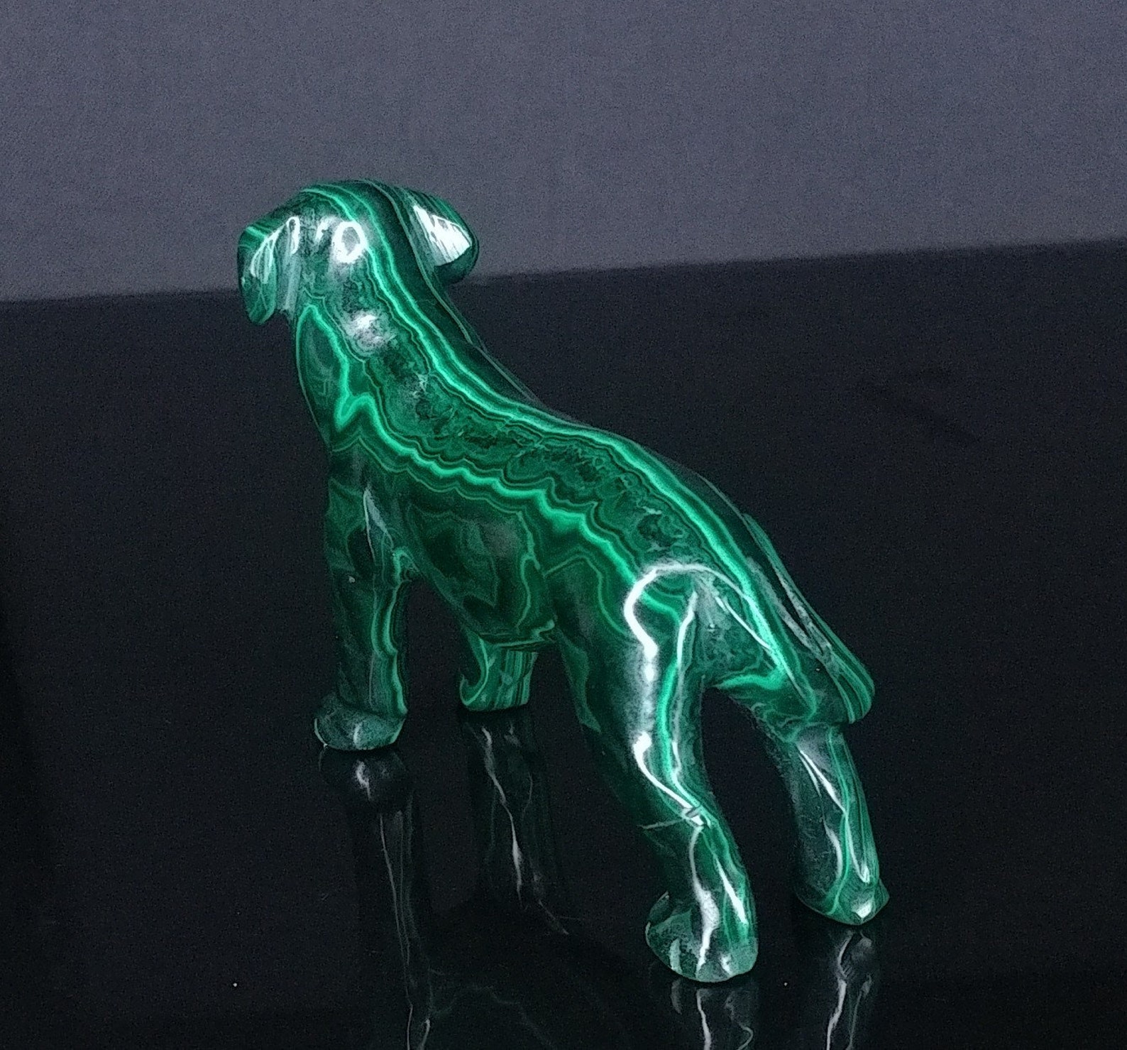 Malachite Dog - Etsy