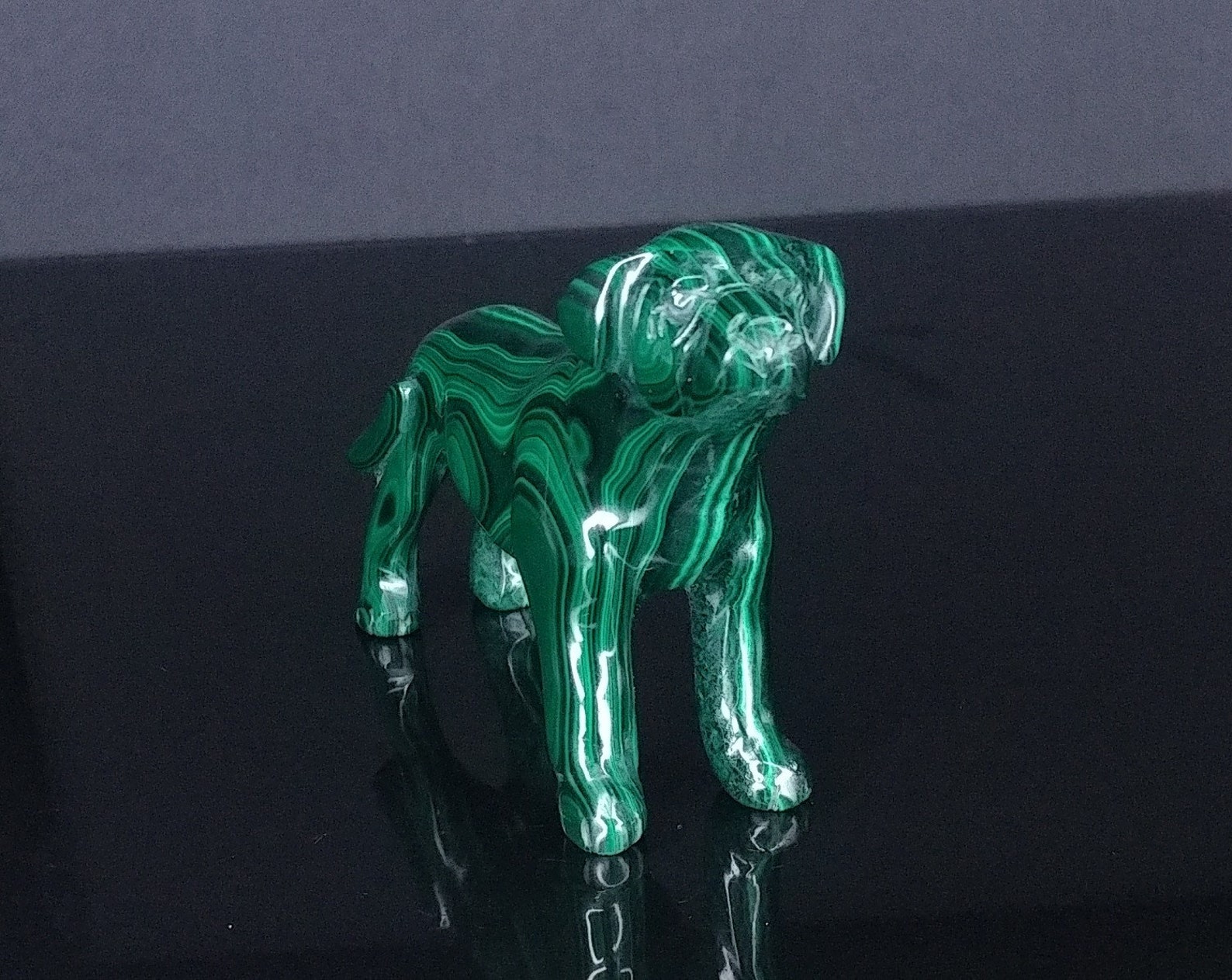 Malachite Dog - Etsy