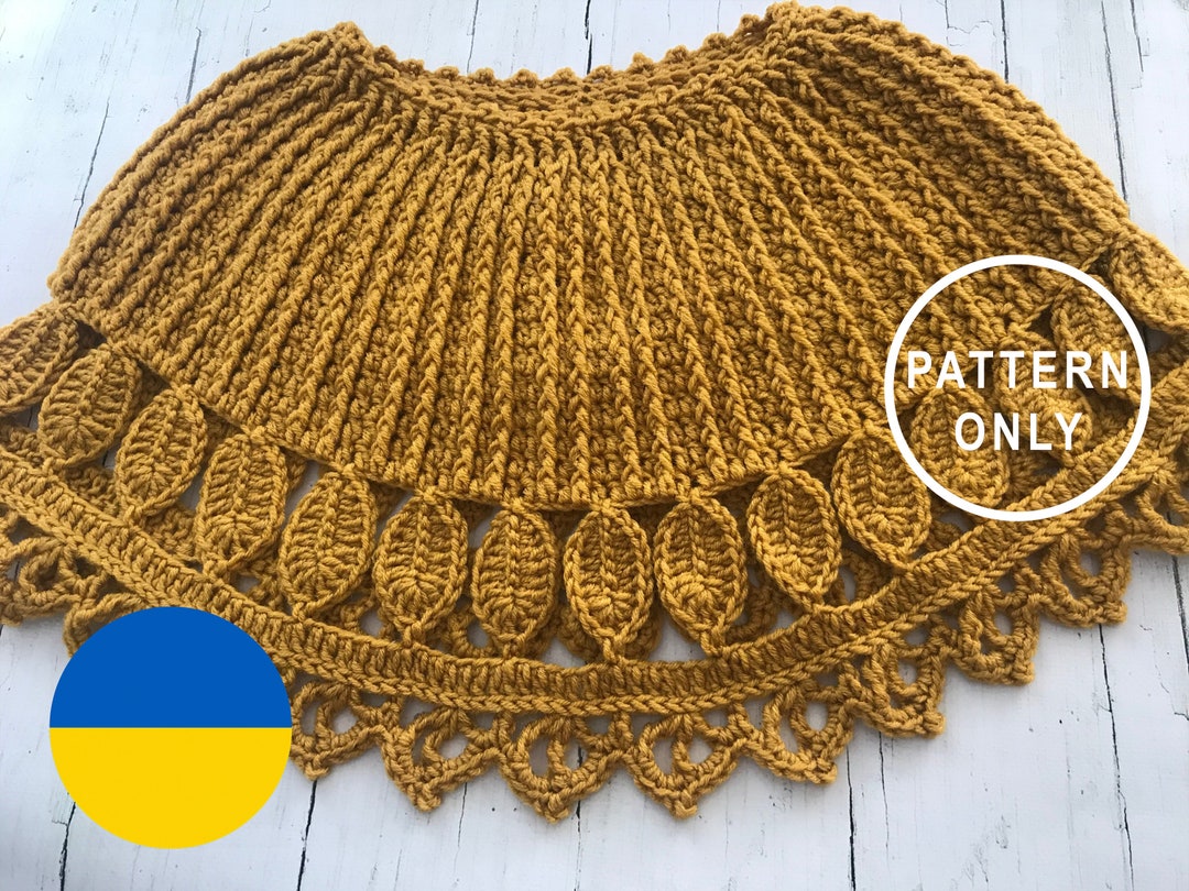 November Leaves Cape Crochet Pattern Autumn Capelet Crochet - Etsy
