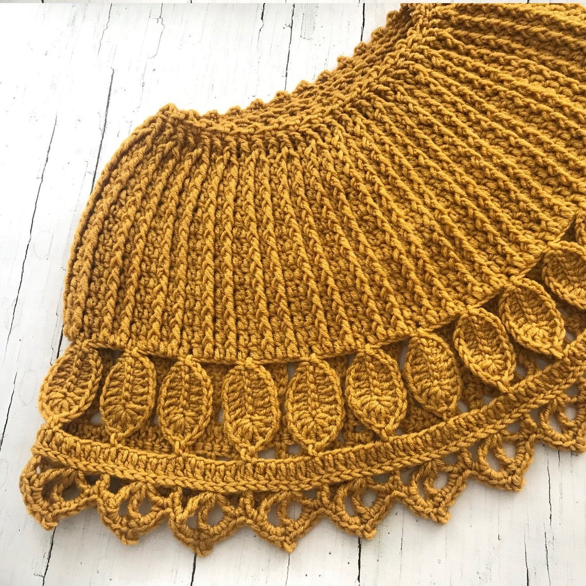 November Leaves Cape Crochet Pattern Autumn Capelet Crochet | Etsy