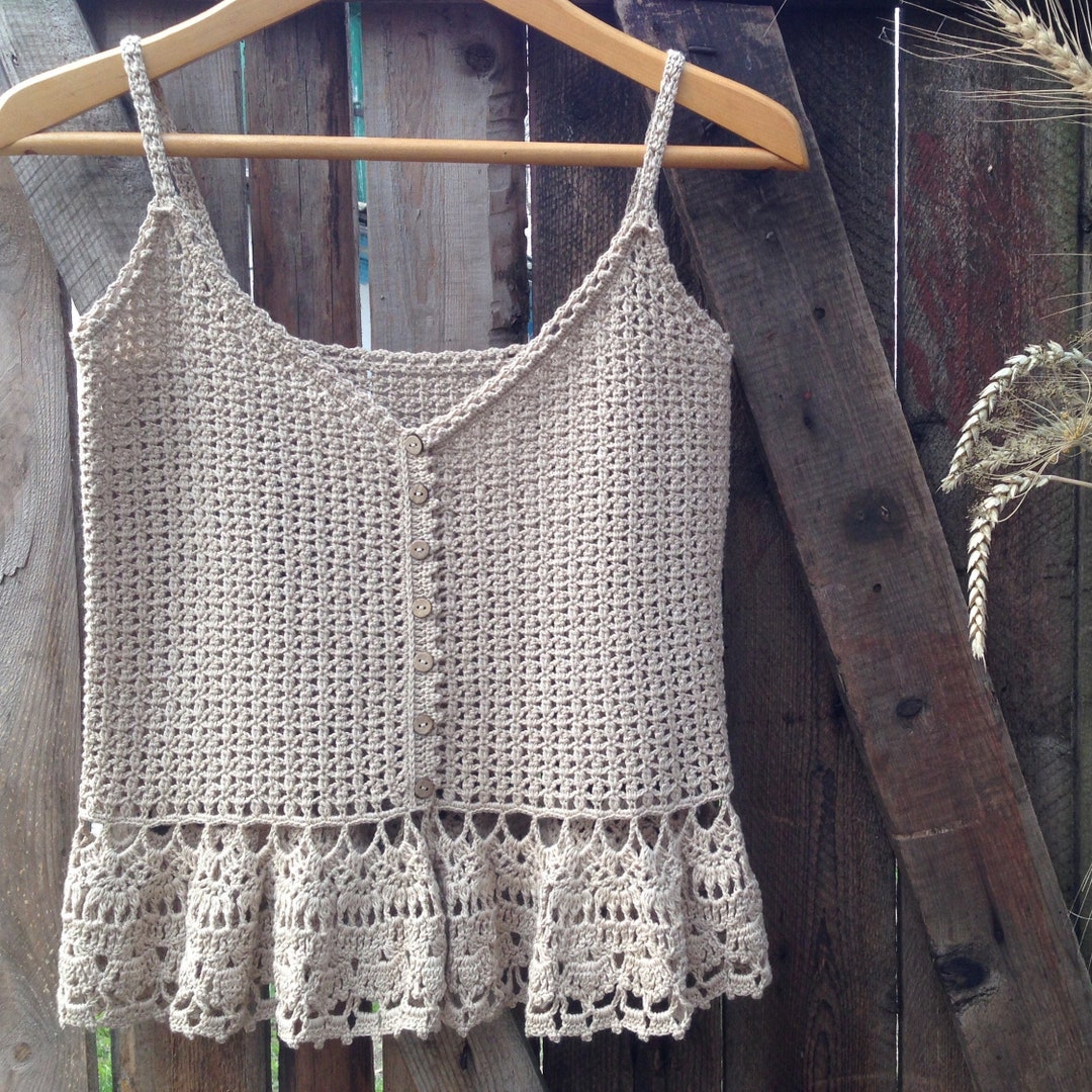 Summertime Vintage Crochet Top Pattern | Crochet Tank Top Pattern ...