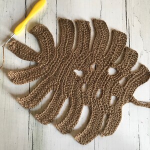 Large Monstera Leaf Pattern: Real-time Crochet Tutorial | Youtube ...