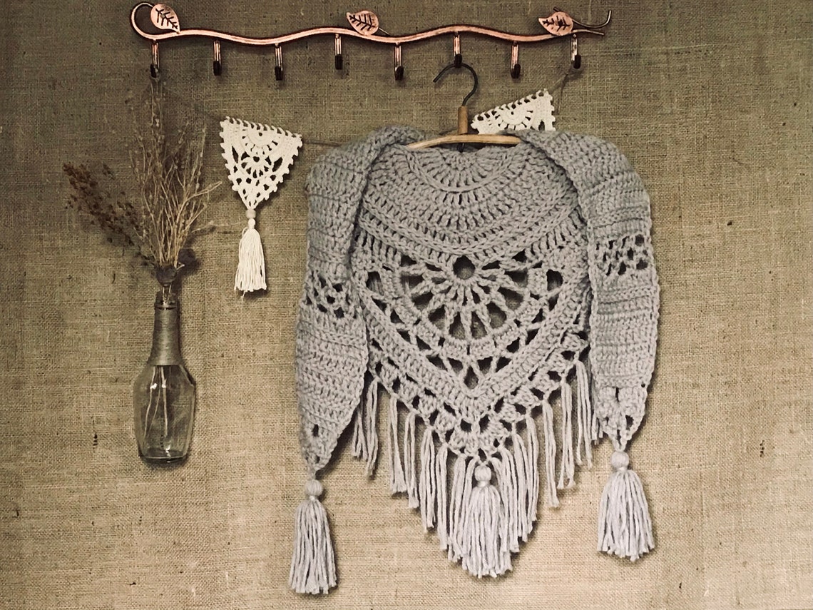 Traveller Grey Scarf Crochet Pattern Advanced Crochet Scarf - Etsy