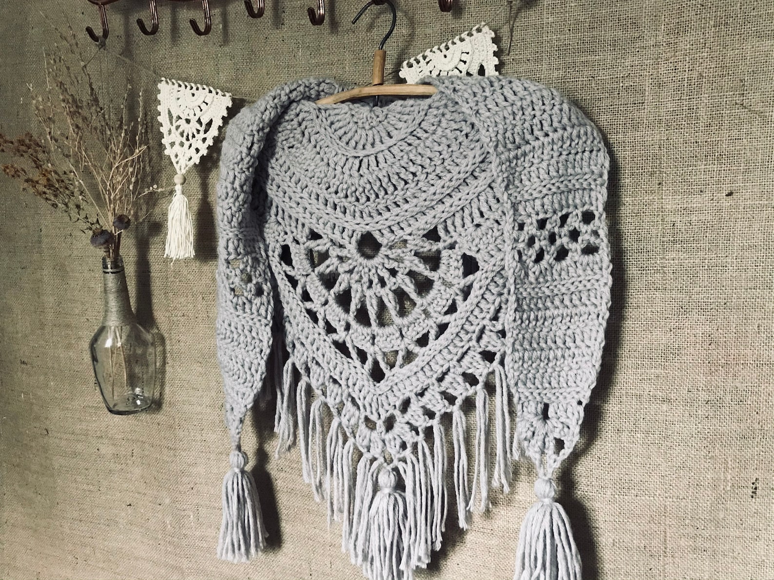 Traveller Grey Scarf Crochet Pattern | Advanced Crochet Scarf Pattern ...