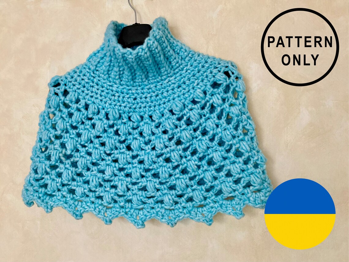 Blue Sky Lace Capelet With Brooch Pattern: Written Instruction - Etsy