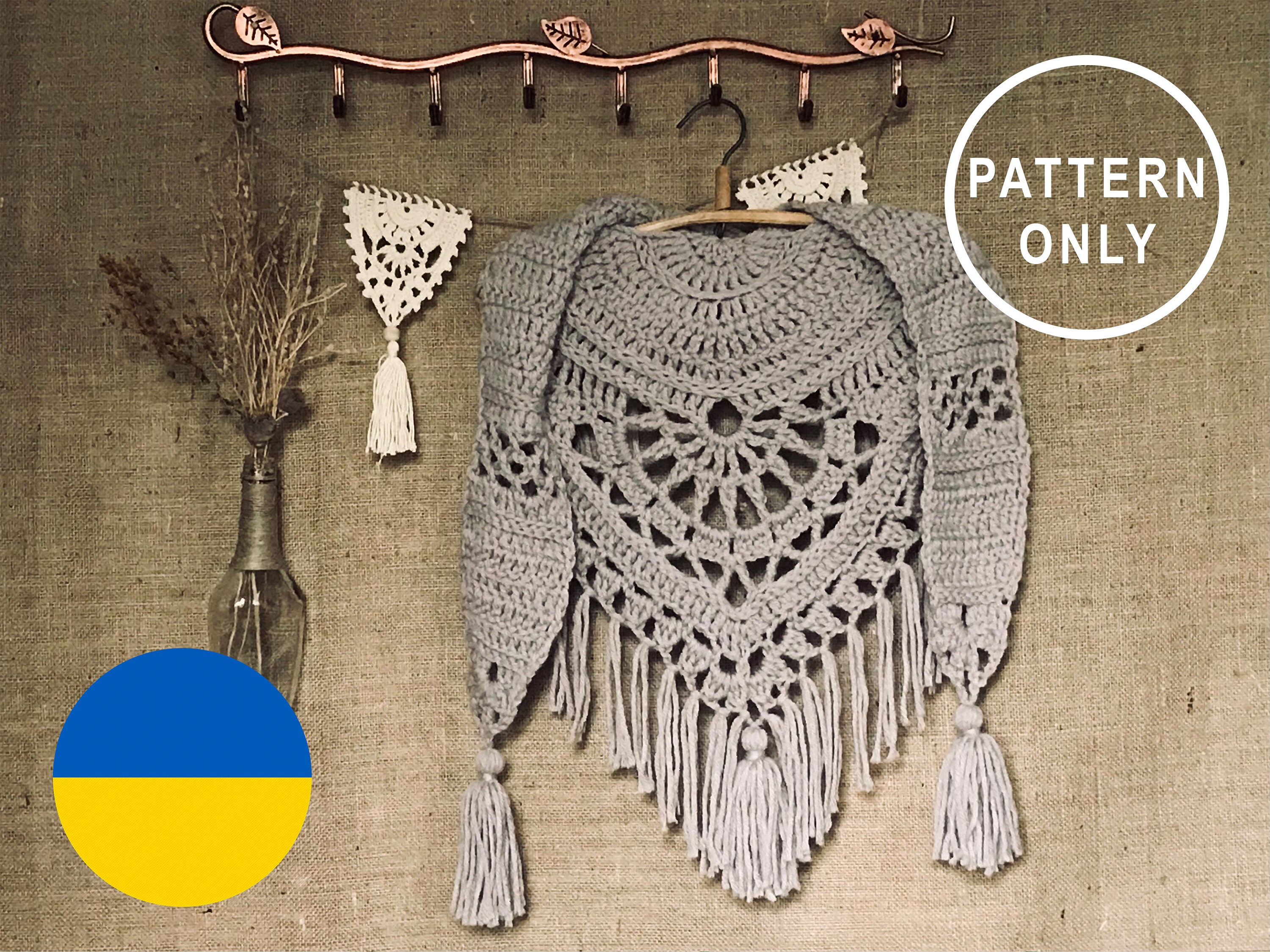 Traveller Grey Scarf Crochet Pattern Advanced Crochet Scarf - Etsy