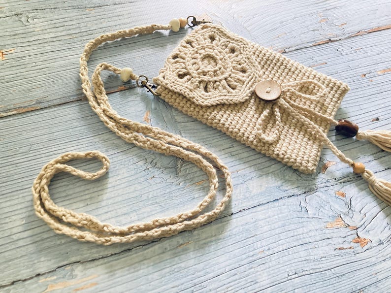 Heather Bohemian Phone Bag Crochet Pattern | Phone Bag With a Flap ...