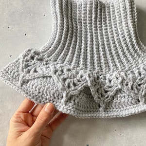 Georgia Lace Turtleneck Collar Crochet Pattern | Ribbed Collar Crochet ...