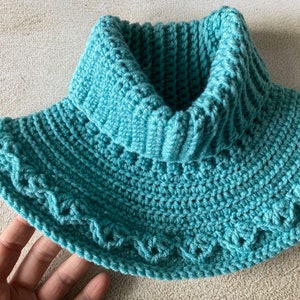 Kira Neckwarmer Crochet Collar Pattern | Turtle Neck Crochet Collar ...