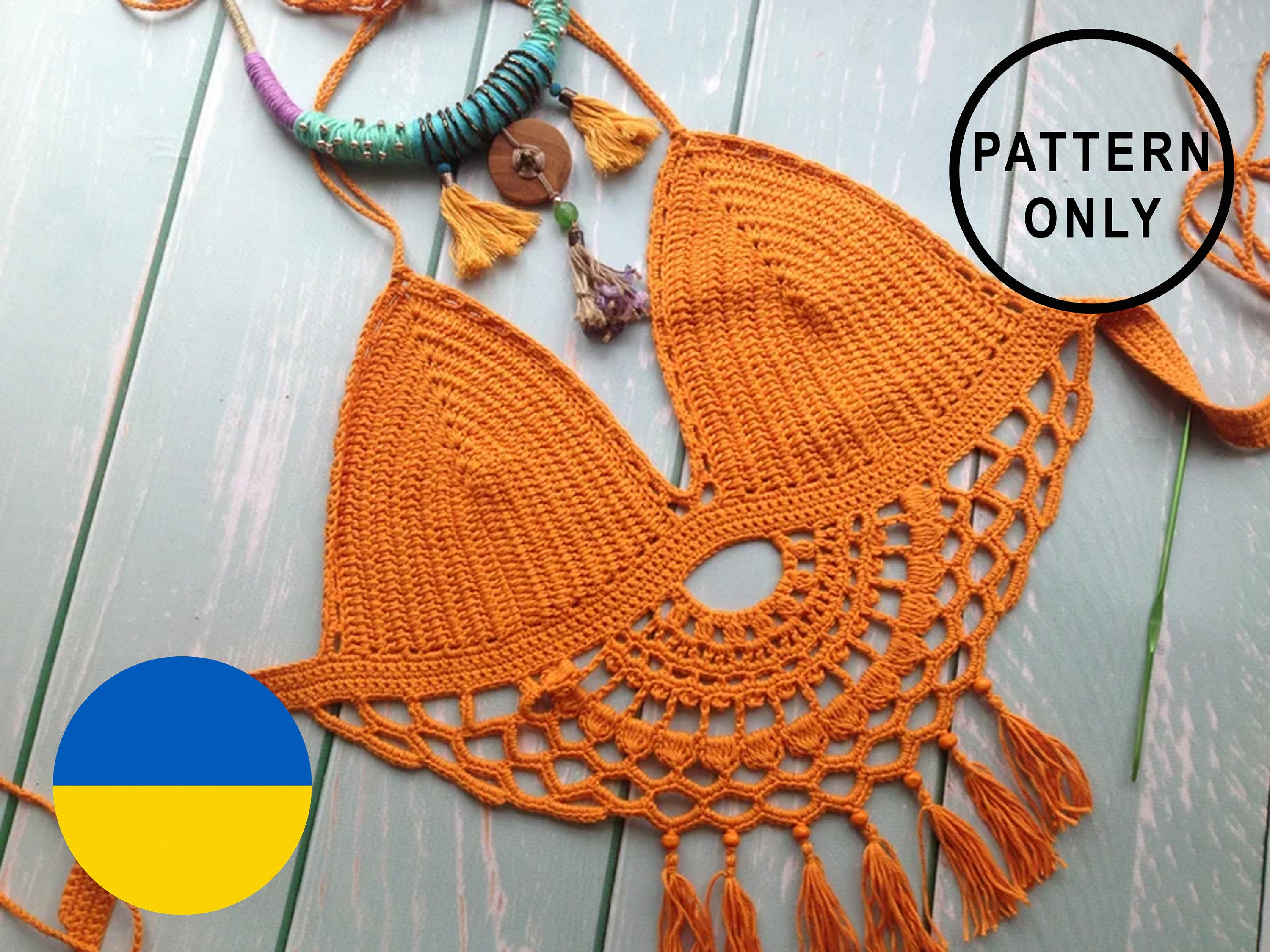 Festival Top Pattern Maia Yellow Top Crop Top Crochet - Etsy