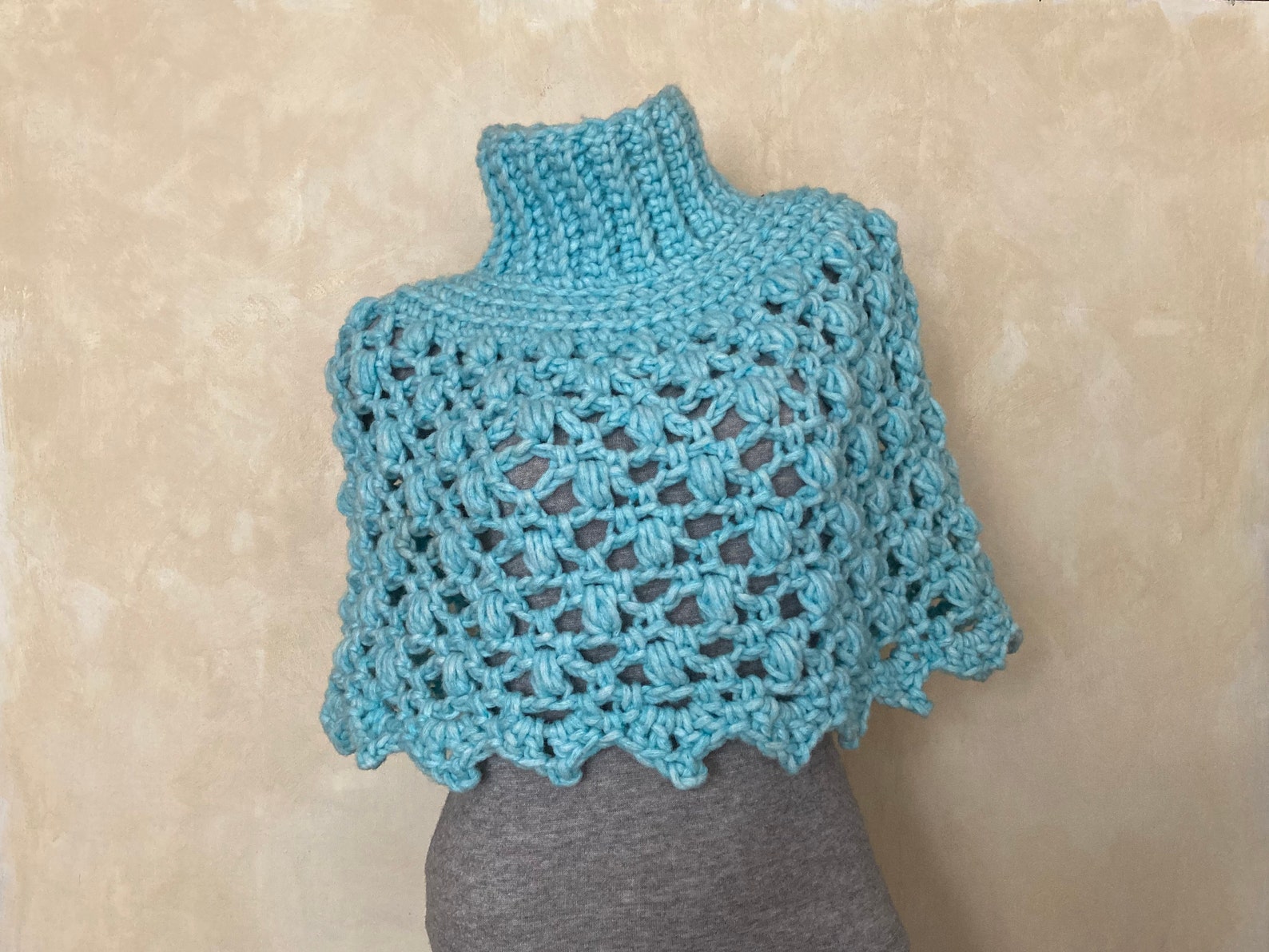 Blue Sky Lace Capelet With Brooch Pattern: Written Instruction - Etsy