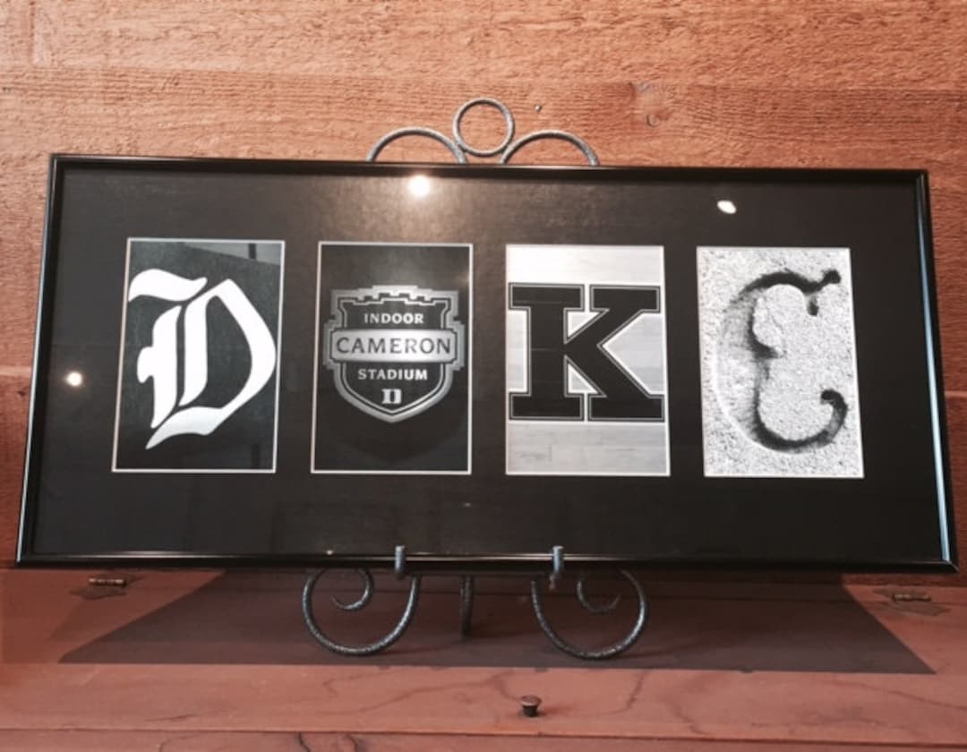 DUKE Home Decor. Spelled Photographs From Duke U. Bevel - Etsy