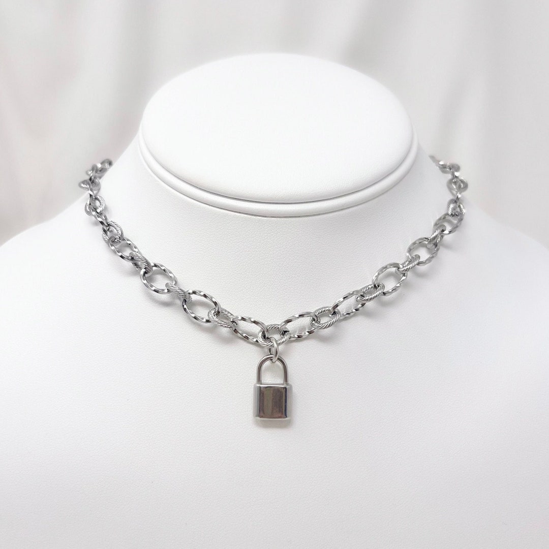 Adjustable Resizable 7mm Silver Stainless Steel Lock and Twist Cable ...