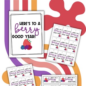 Here's to a BERRY Good Year! Gift Tags | Several Sizes - Etsy