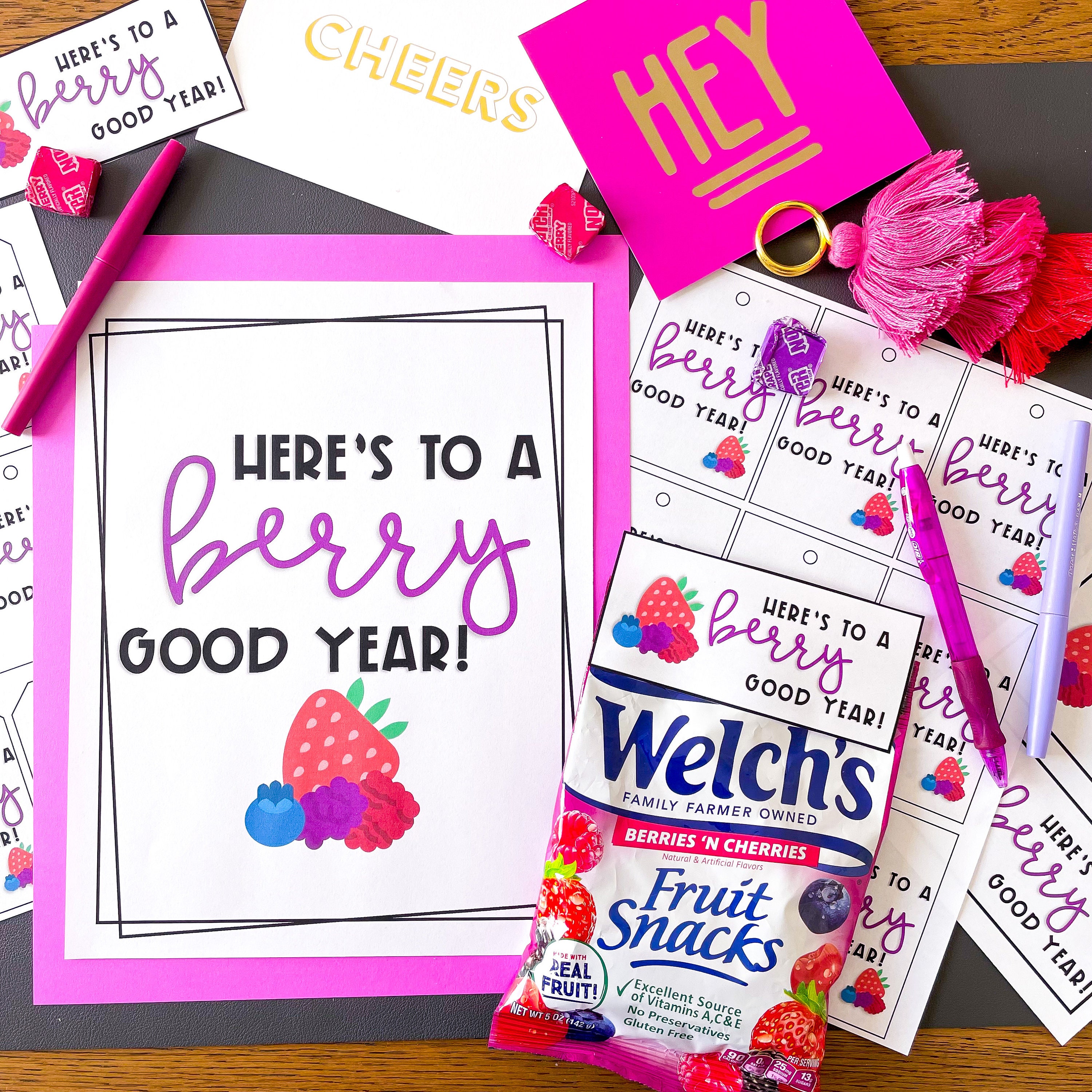 Here's to a BERRY Good Year! Gift Tags | Several Sizes - Etsy