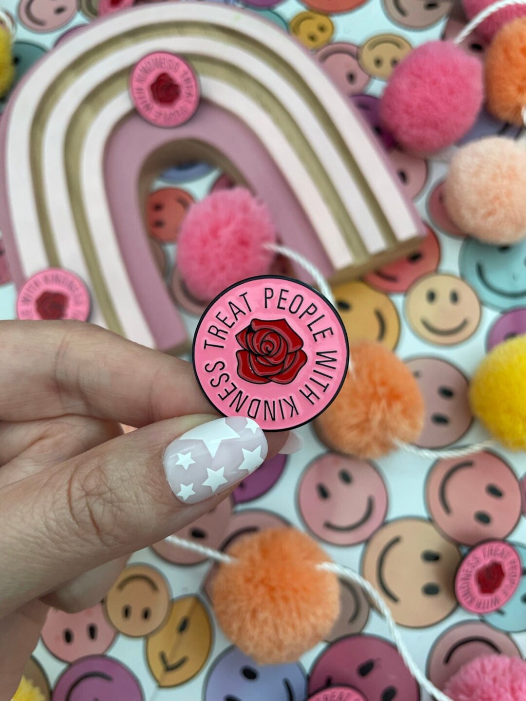 Treat People With Kindness Enamel Pin *funny Quote Pin Enamel Badge ...