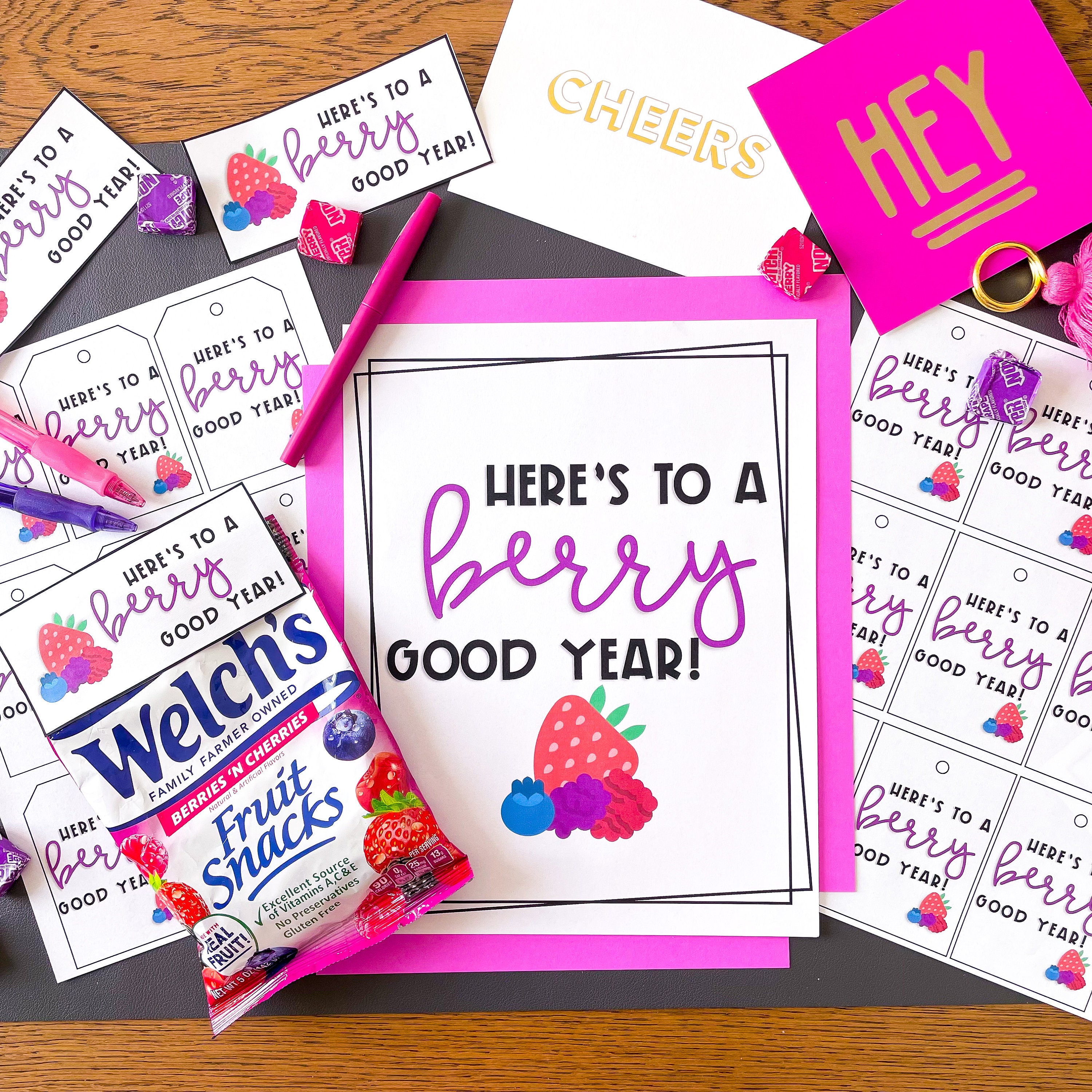 Here's to a BERRY Good Year! Gift Tags | Several Sizes - Etsy