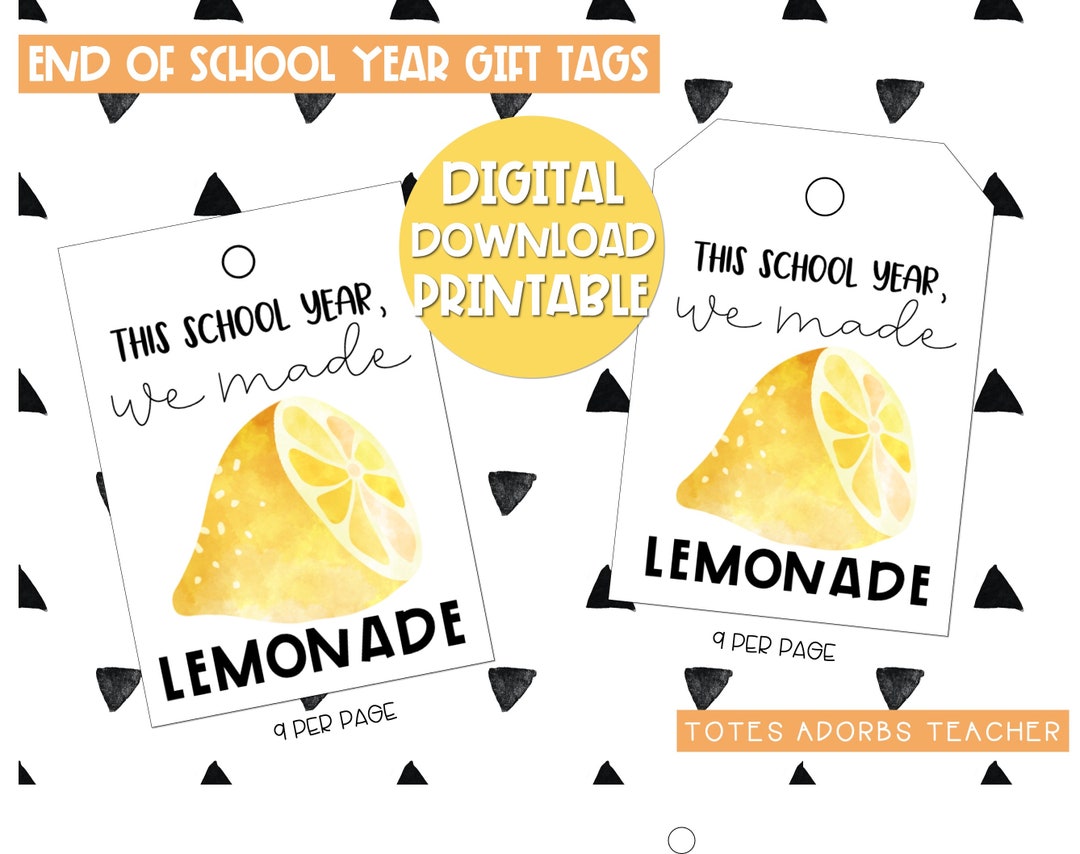This Year We Made Lemonade, End of Year Gift, School Gift, Teacher ...