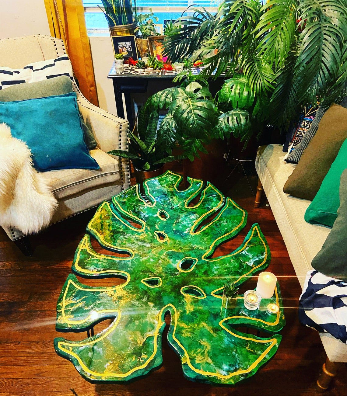 MONSTERA LEAF TABLE - Etsy