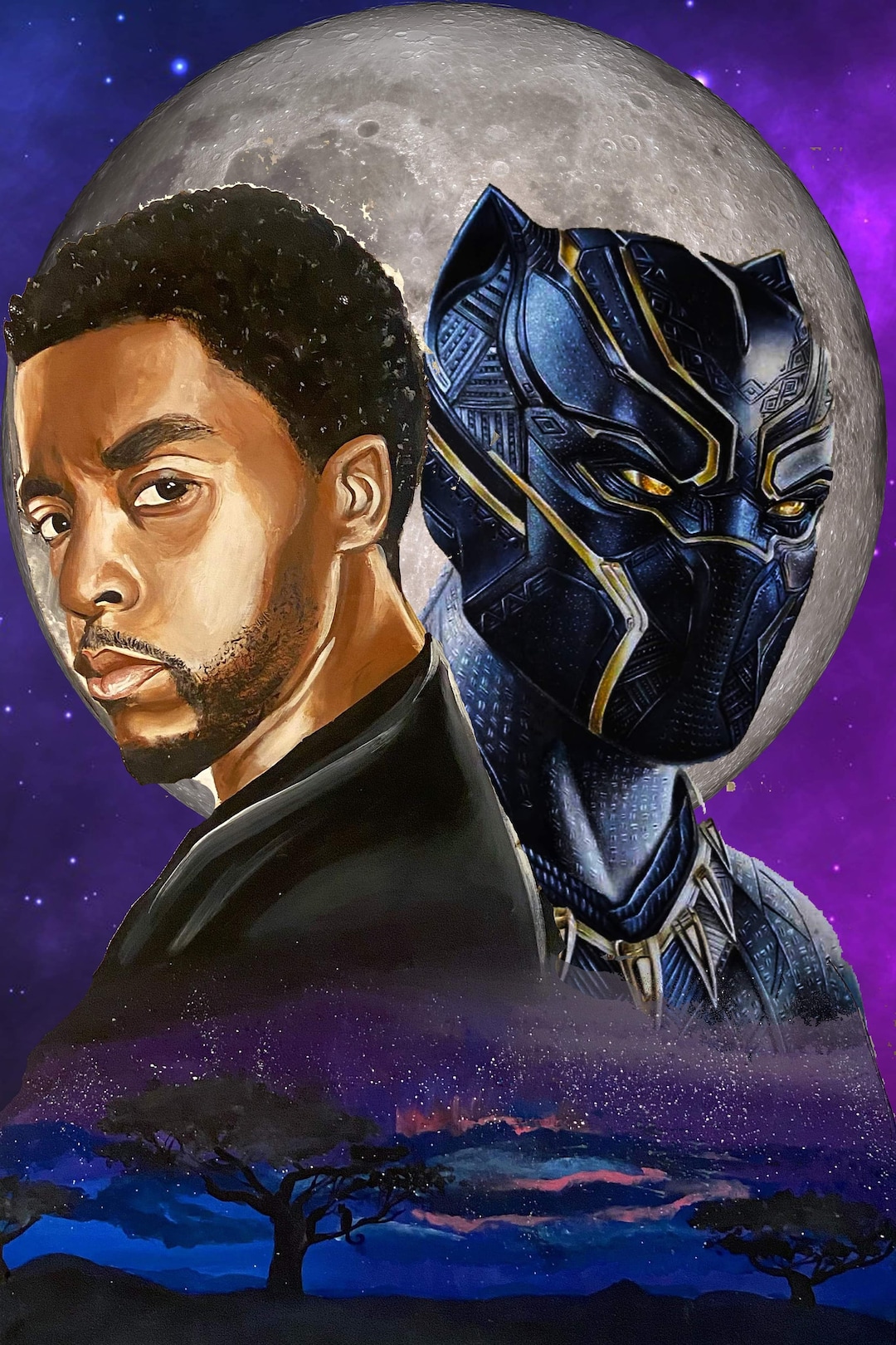 BLACK PANTHER PRINT - Etsy