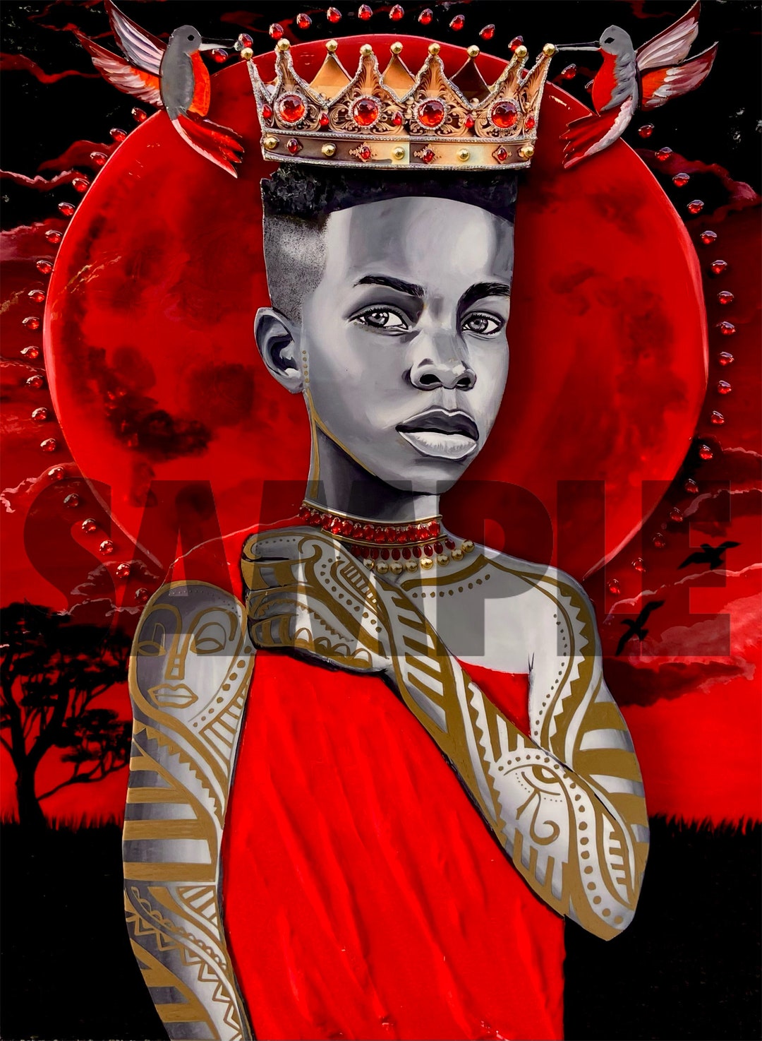 RED JOY Print - Etsy