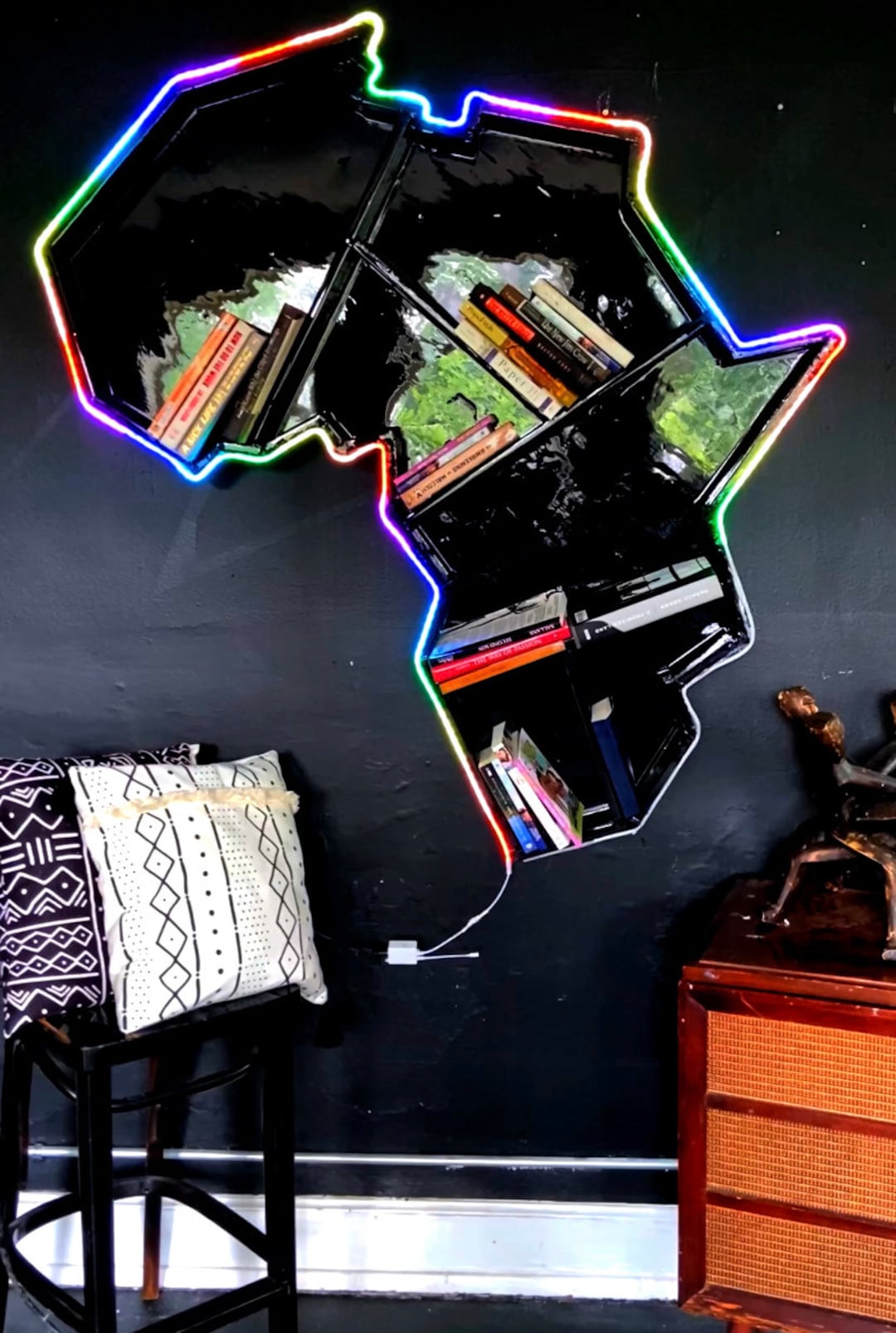 LED AFRICA BOOKSHELF - Etsy