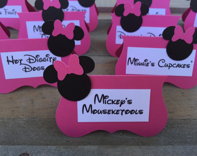 Minnie Mouse Food Labels, Set of 12 Minnie Mouse Food Labels, Minnie ...