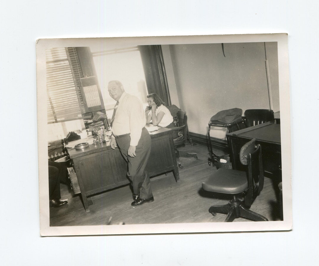 Office Work, Vintage Snapshot Photo - Etsy