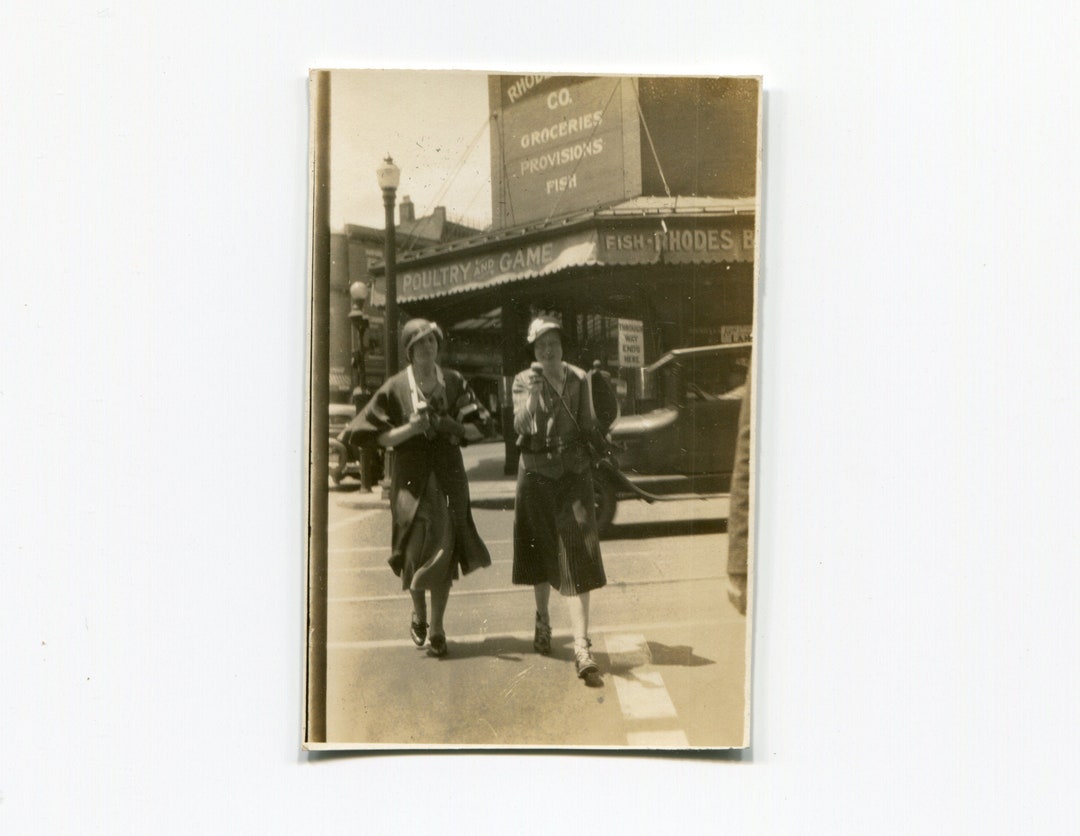 Flappers on the Street, Vintage Snapshot Photo - Etsy