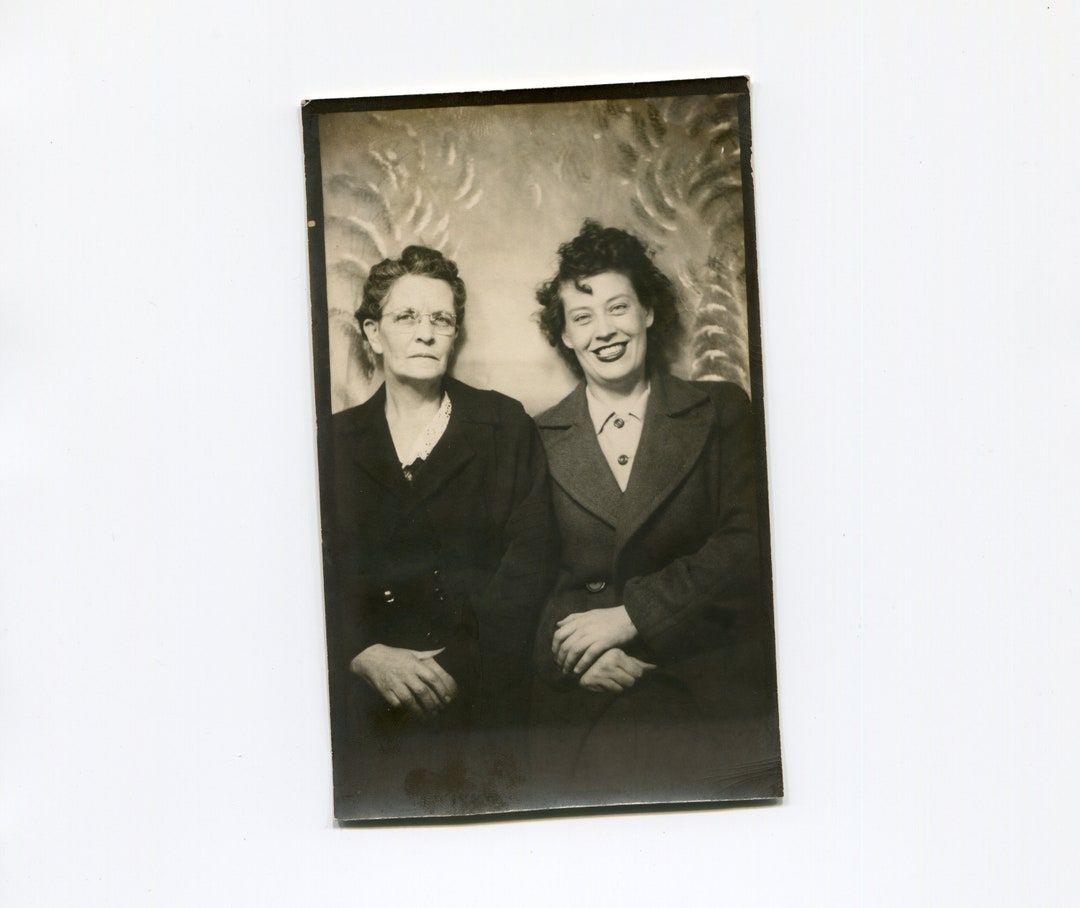 Pearl and Catherine Nielson, Large Vintage Photo Booth Photo - Etsy