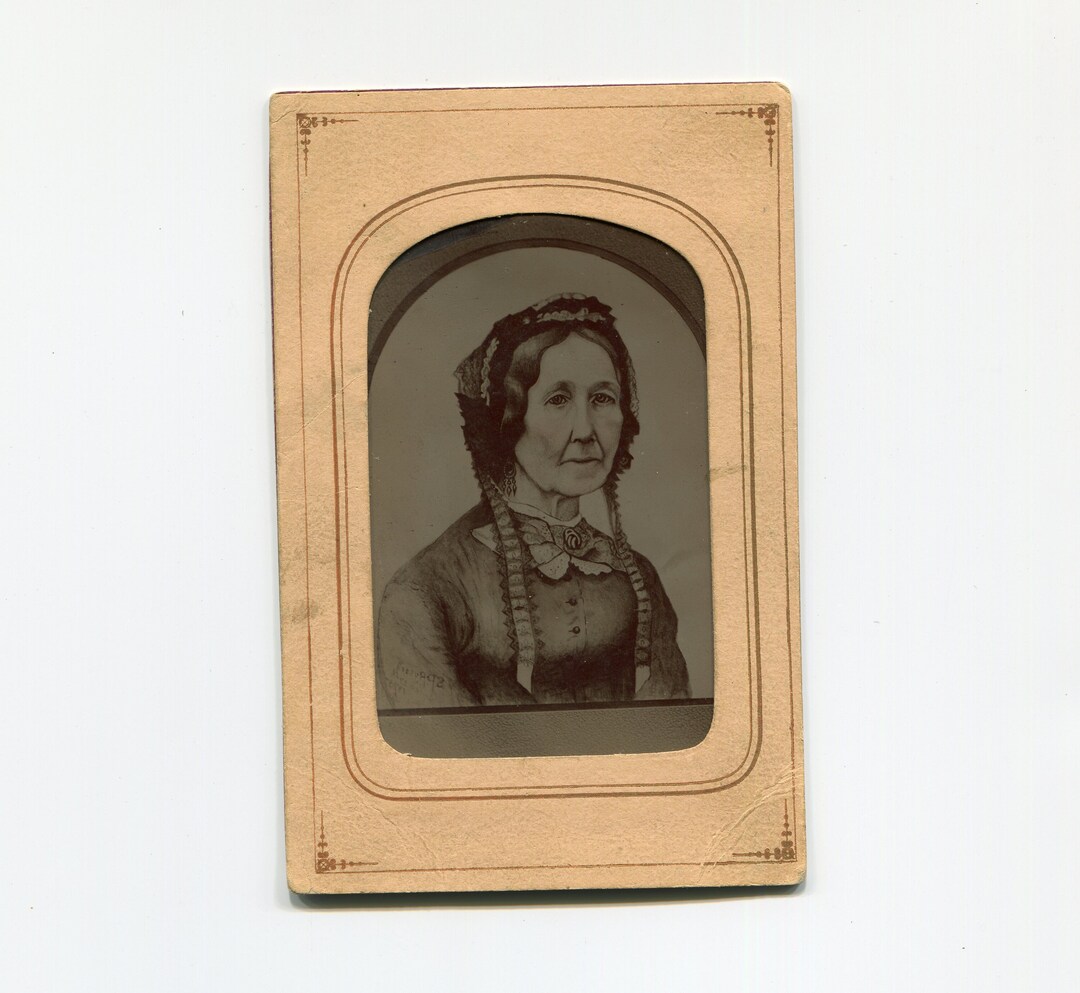 Mary A Ackerly, 1805-1878, Antique Tintype Photo of a Portrait Painting ...