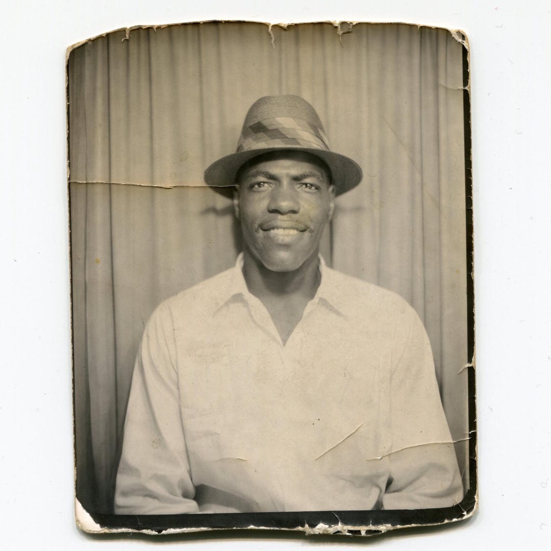 Handsome Fella, Vintage Photo Booth Photo, African American Man - Etsy